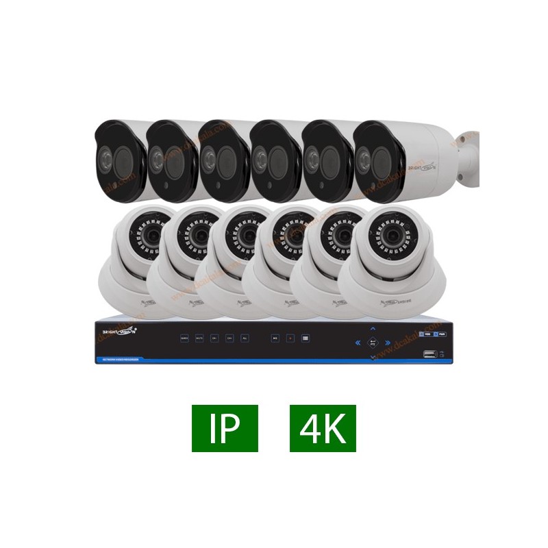 خرید پکیج کامل 8 دوربین مداربسته 5 مگاپیکسل IP برایت ویژن